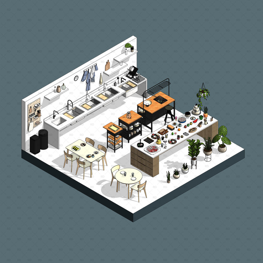 Kitchen Revit Families - Professional | Download Now | RD Studio
