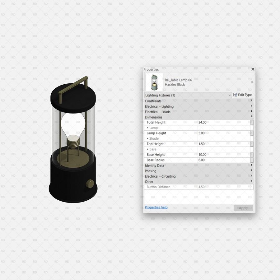 Download 21 Desk Lamps Revit Families | Lighting Fixtures | RD Studio