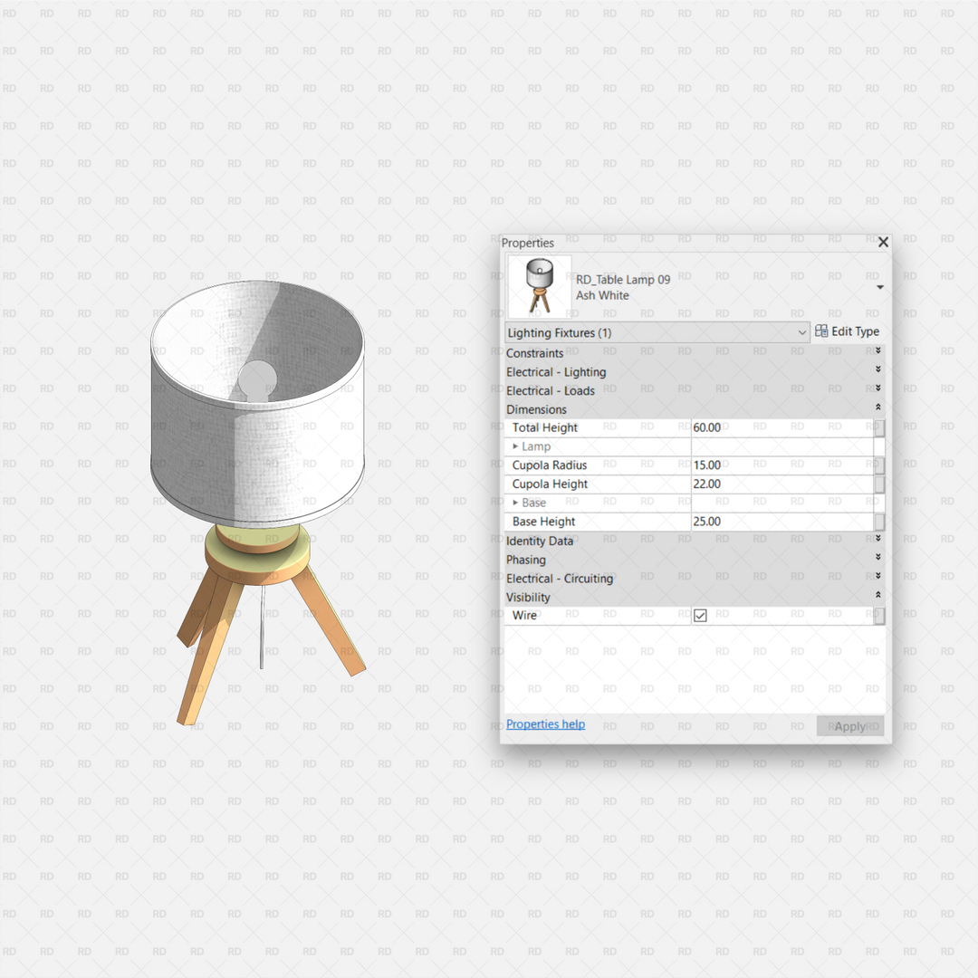 Download 21 Desk Lamps Revit Families | Lighting Fixtures | RD Studio
