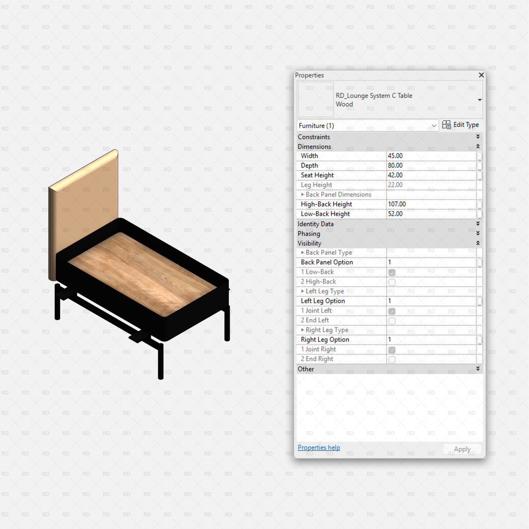 Download Revit Outdoor Furniture - Lounge and Dining