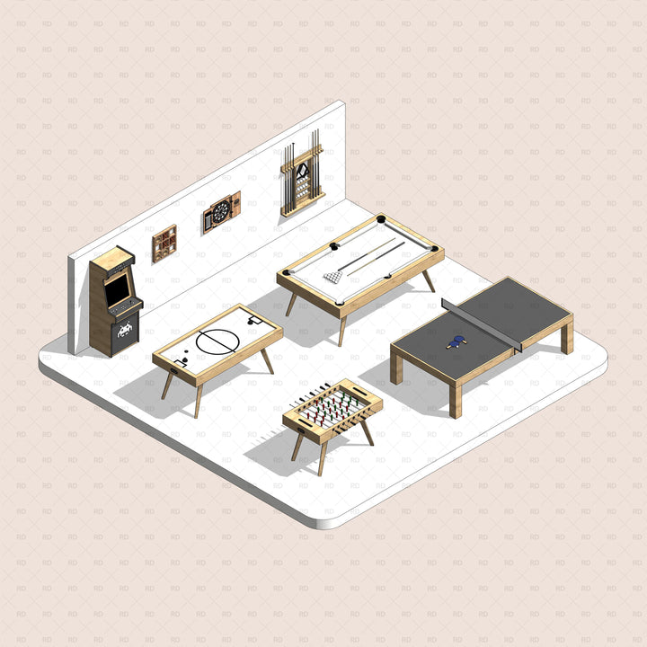 Revit Game Room - Playroom Families | RD Studio