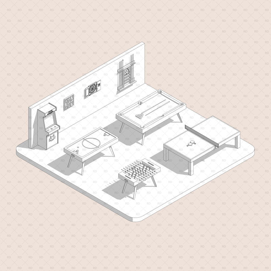 Revit Game Room - Playroom Families | RD Studio