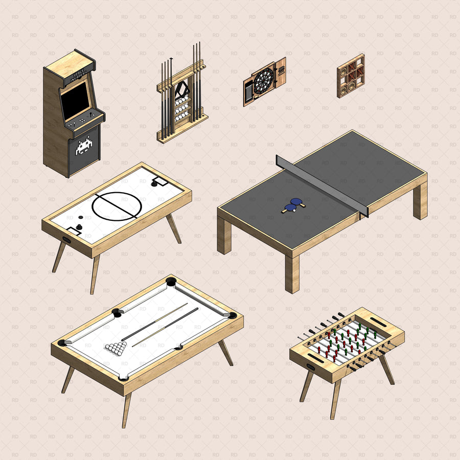 Revit Game Room - Playroom Families | RD Studio