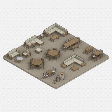 Download Revit Outdoor Furniture - Lounge and Dining