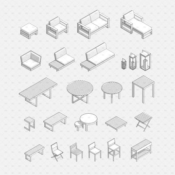 Download Revit Outdoor Furniture - Lounge and Dining