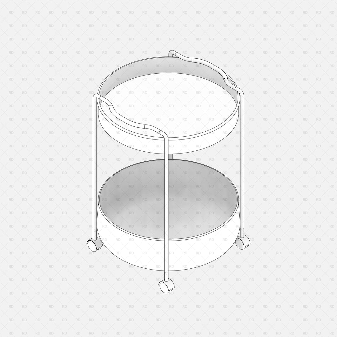 Download FREE IKEA Revit Families | IKEA LUBBAN Serving Cart with ...