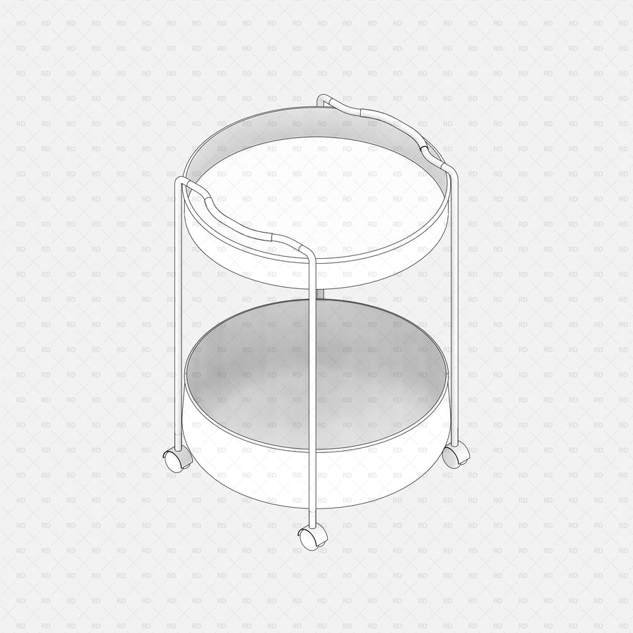 Download FREE IKEA Revit Families | IKEA LUBBAN Serving Cart with ...