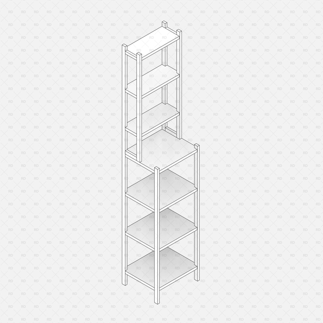 Download FREE IKEA Revit Families | RÅGRUND Bamboo Shelf Unit | RD Studio