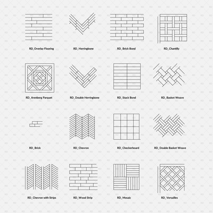 Revit Model Patterns Library - Wooden Flooring | RD Studio