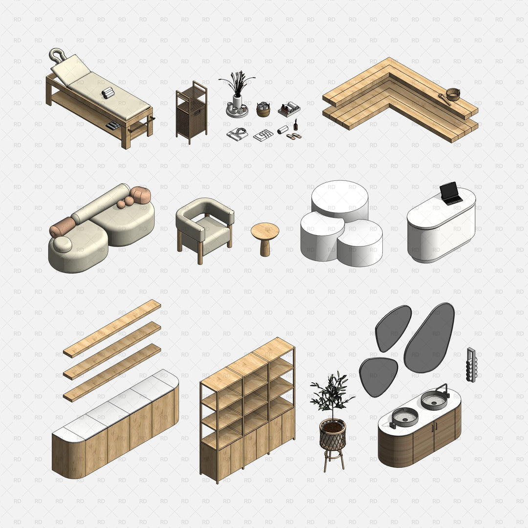 Download Revit SPA and Wellness Center Families | RD Studio