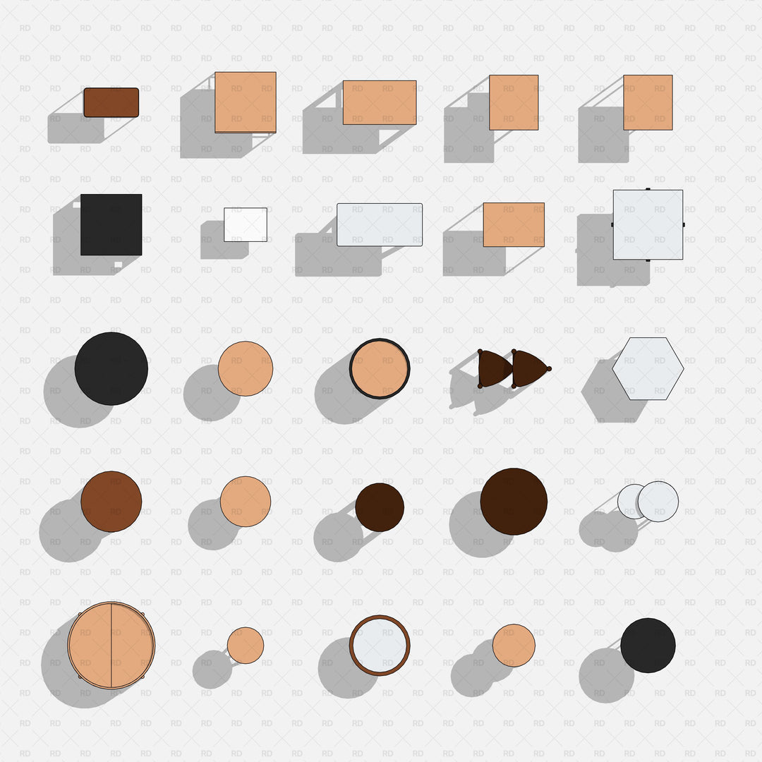 Download Parametric Side Table Revit Families | RD Studio