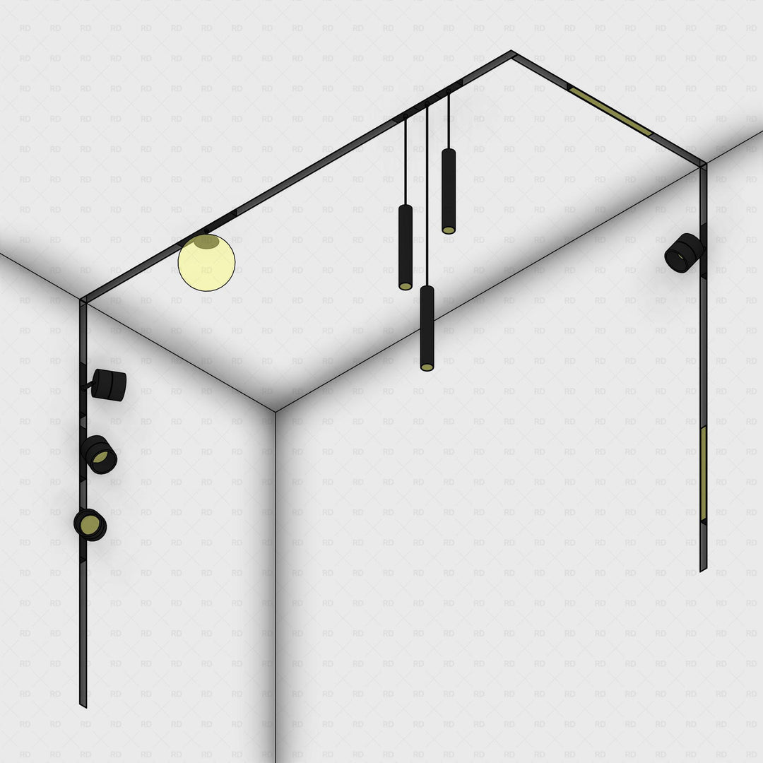 Revit Track Lights Families - Starter Pack (16 Families) | RD Studio