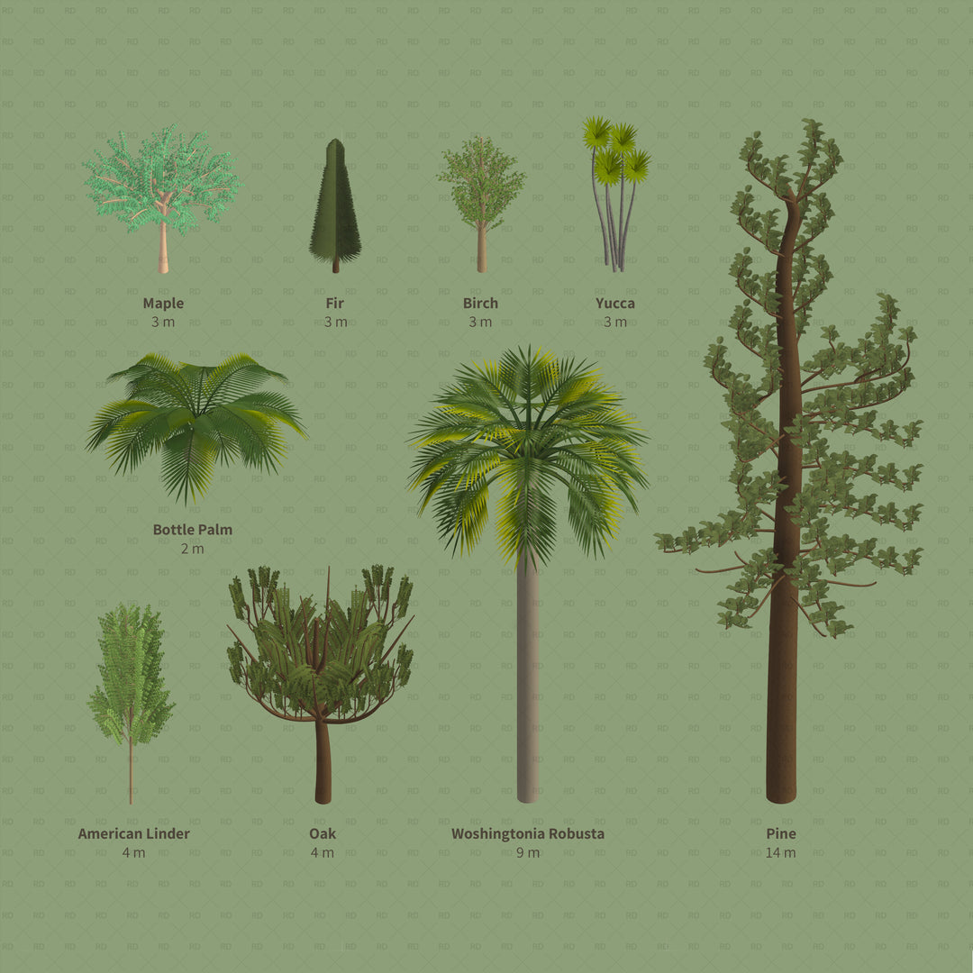 Realistic Trees Families for Revit | 9 Planting Families | RD Studio