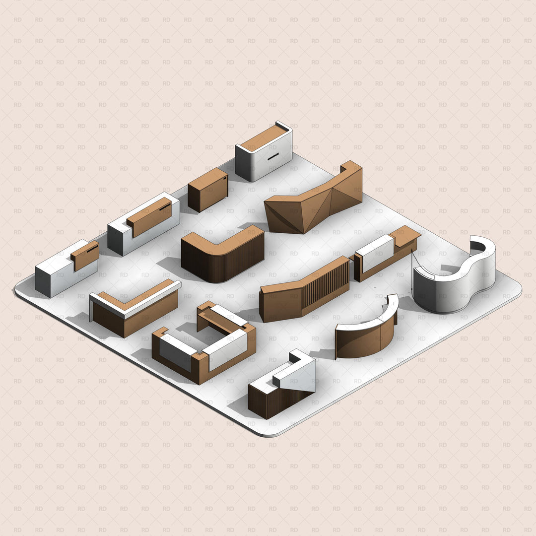 Download Parametric Revit Families - Reception Desks | Revit Dynamo