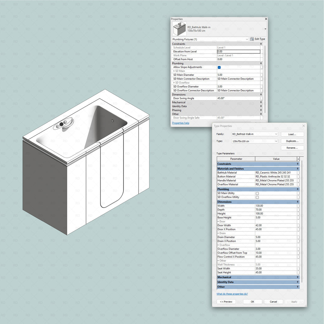 Download Revit Super Parametric Bathtub Families | Revit Dynamo