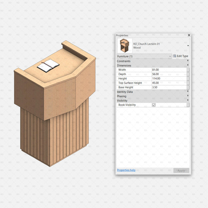 Download Revit Church Furniture | RD Studio