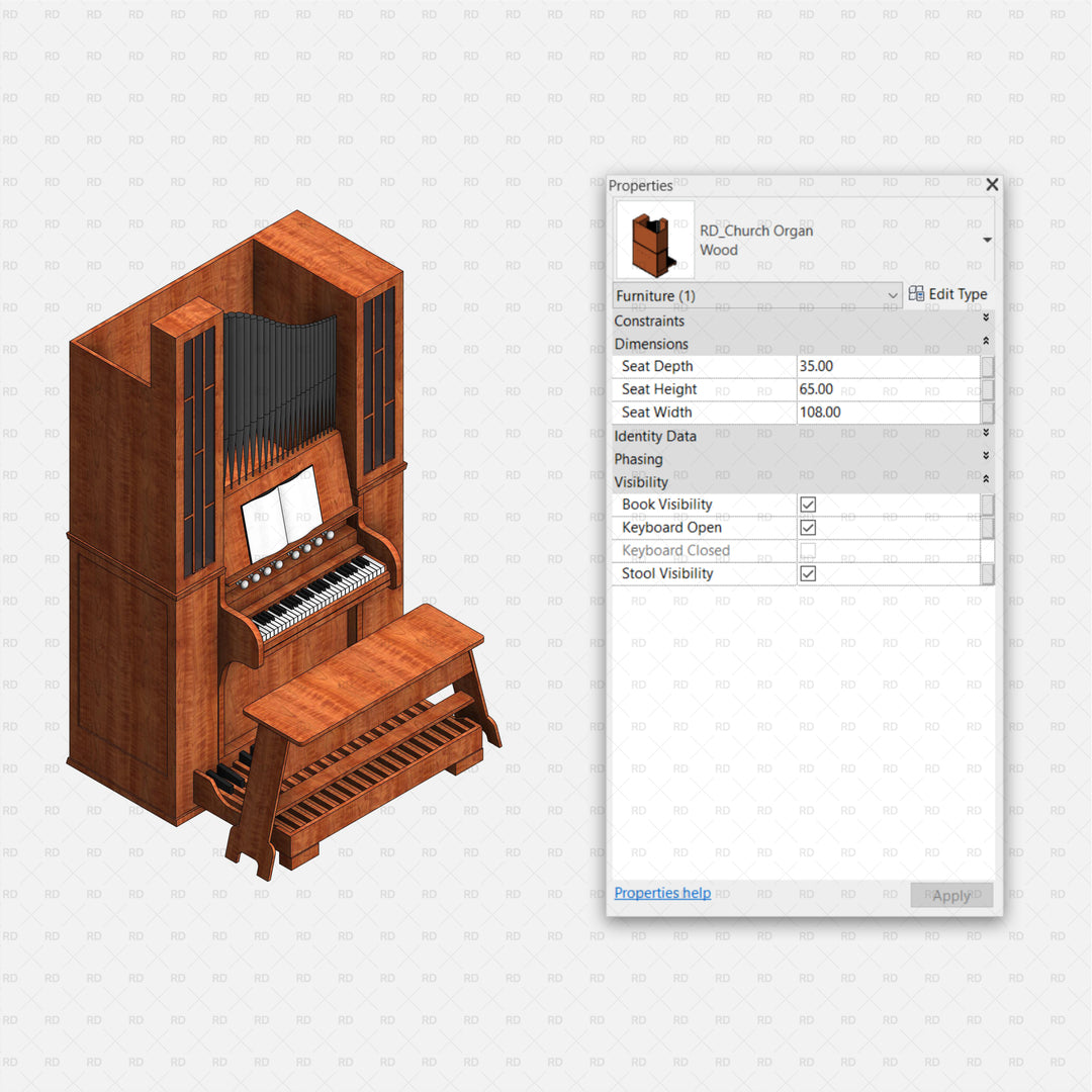 Download Revit Church Furniture | RD Studio