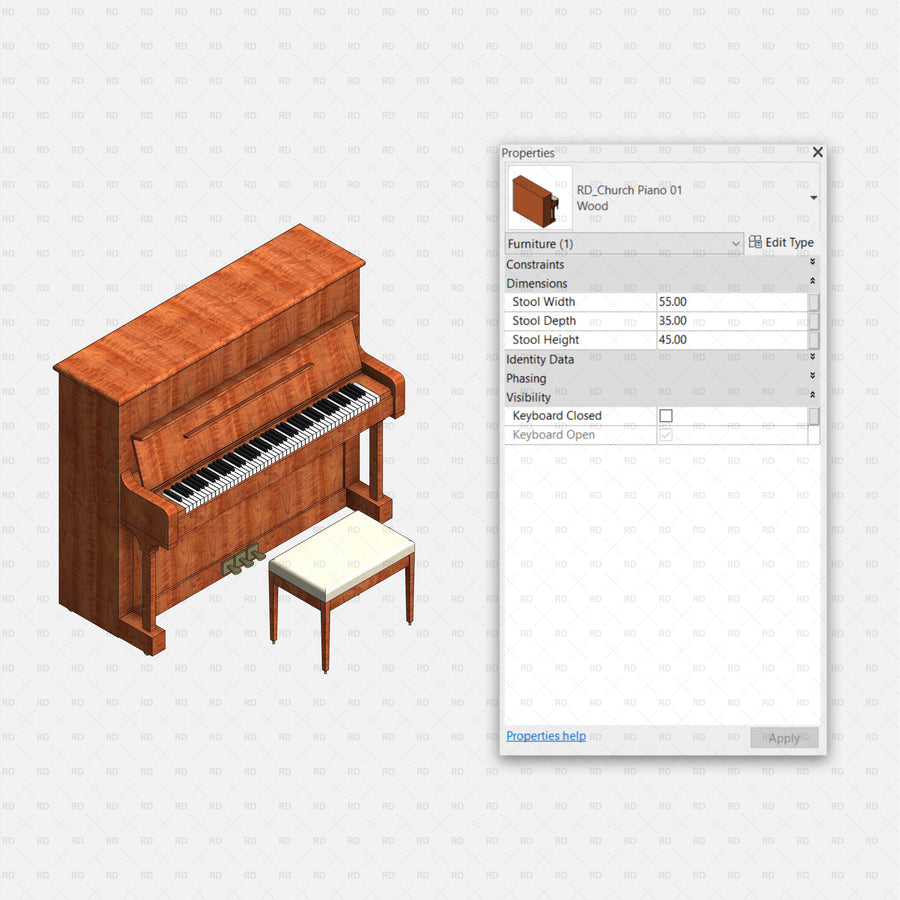 Download Revit Church Furniture | RD Studio