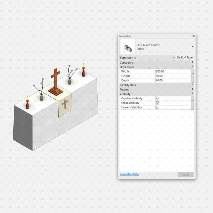 Download Revit Church Furniture | RD Studio