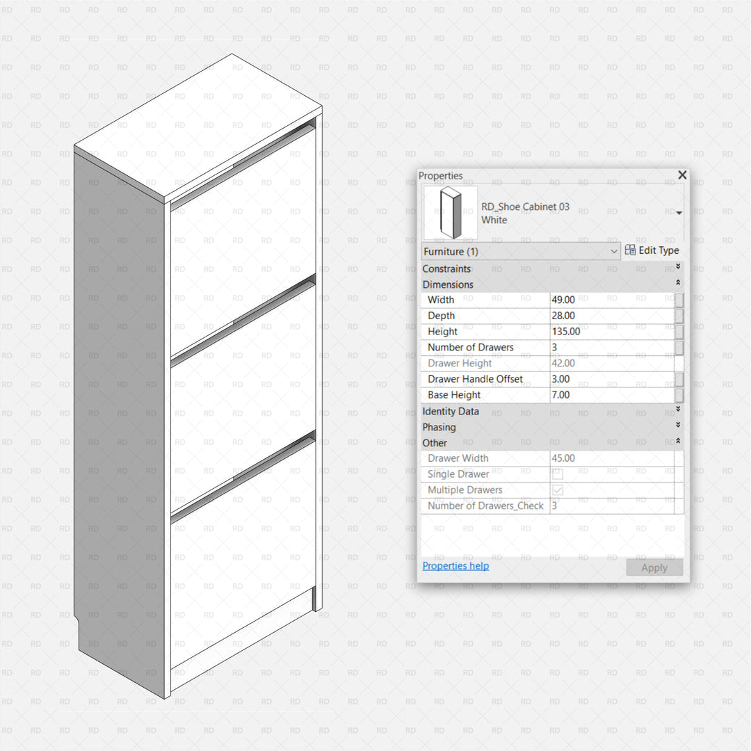 Download Entryway and Hallway Furniture Revit Families | RD Studio