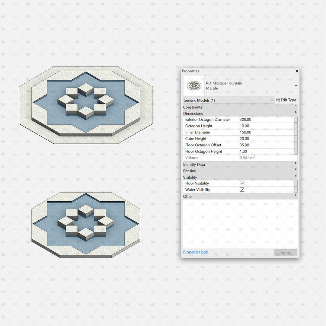 Download Mosque Furniture Revit Families | RD Studio