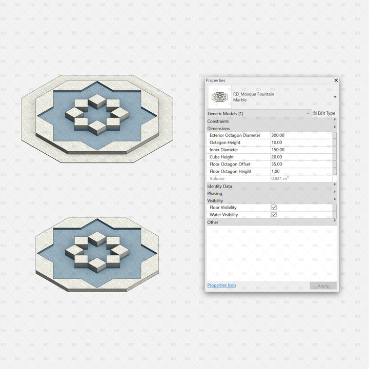 Download Mosque Furniture Revit Families | RD Studio