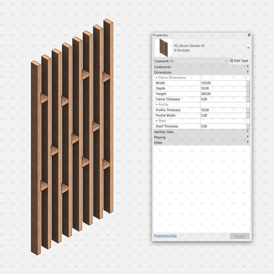 Download Free Revit Partition Wall Family | RD Studio