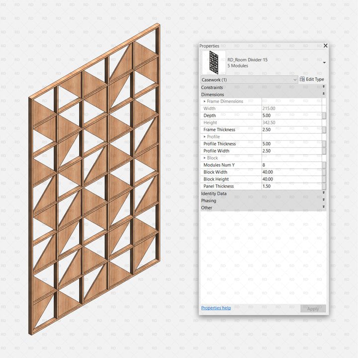 Download Free Revit Partition Wall Family | RD Studio