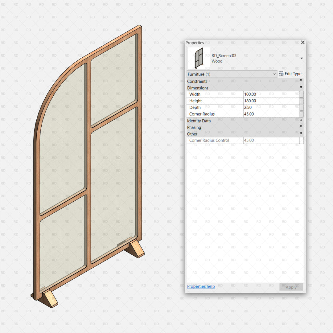 Download Free Revit Partition Wall Family | RD Studio
