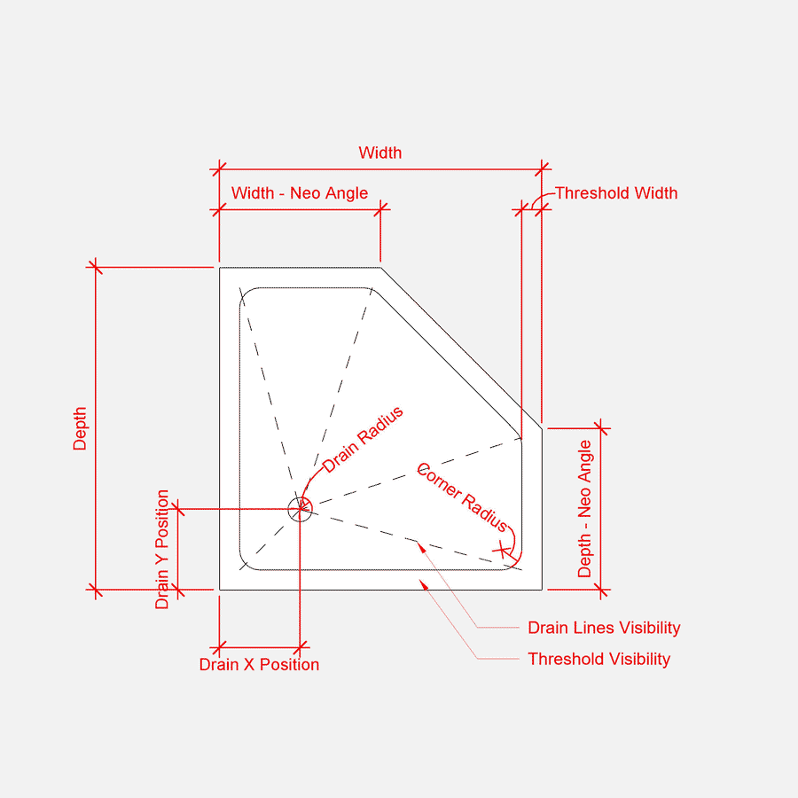 Download Revit Shower Tray / Base Families - RD Studio