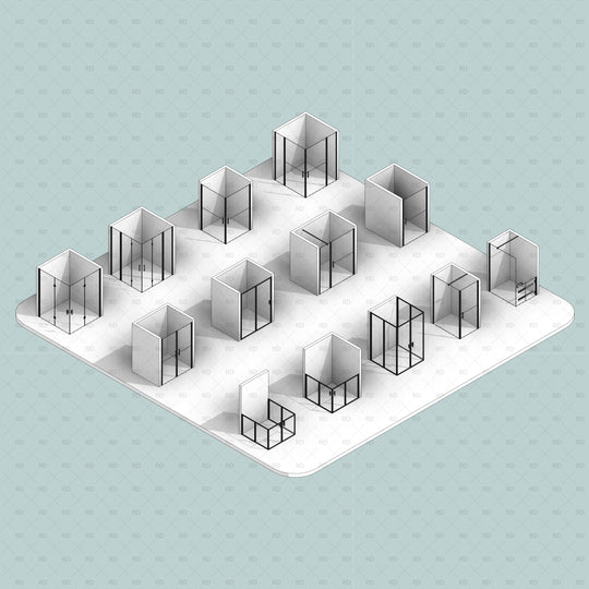 Download Revit ADA Accessible Shower Enclosure Doors Families