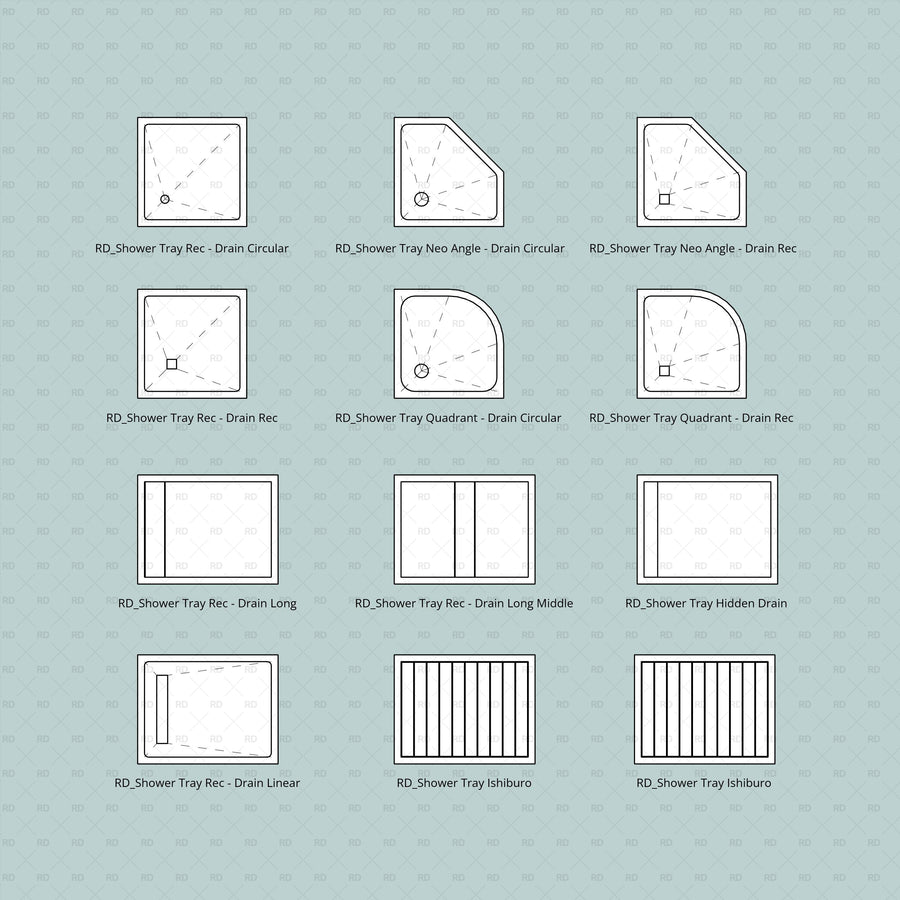Download Revit Shower Tray / Base Families - RD Studio