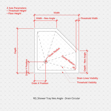 Download Revit Shower Tray / Base Families - RD Studio