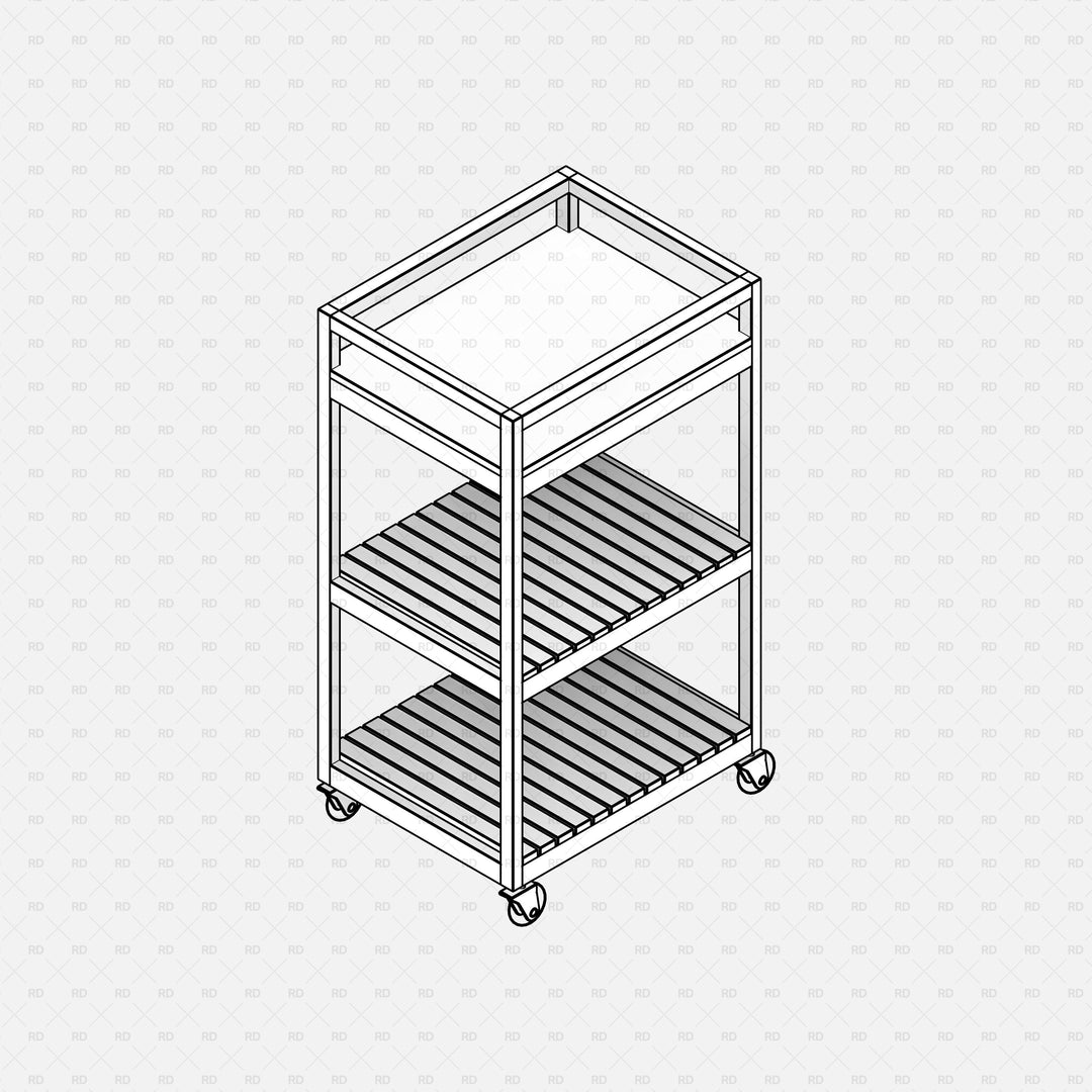 Revit IKEA RÅGRUND Trolley | Free Revit Trolley