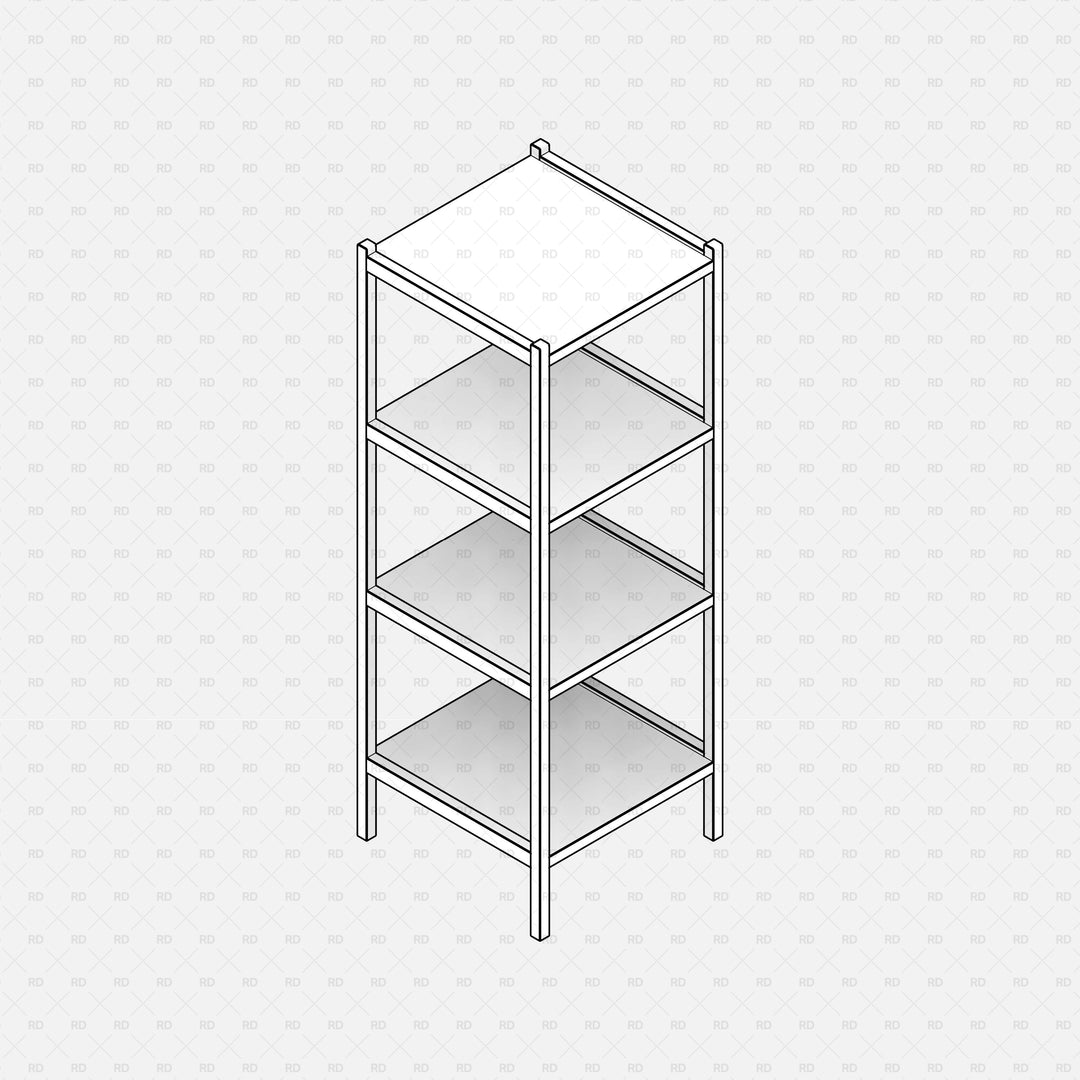 Revit IKEA RÅGRUND Shelving Unit | Free Revit Bathroom Furniture