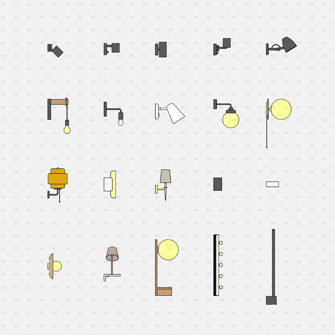 Download Free Wall Lamp Revit Families | Lighting Fixtures | RD Studio