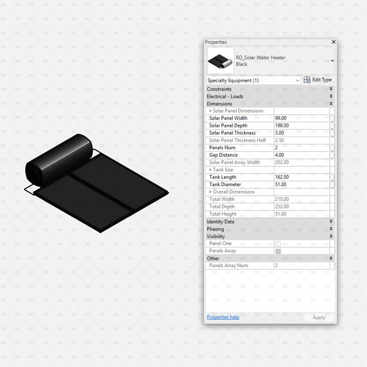 Revit Solar Panels Families | RD Studio