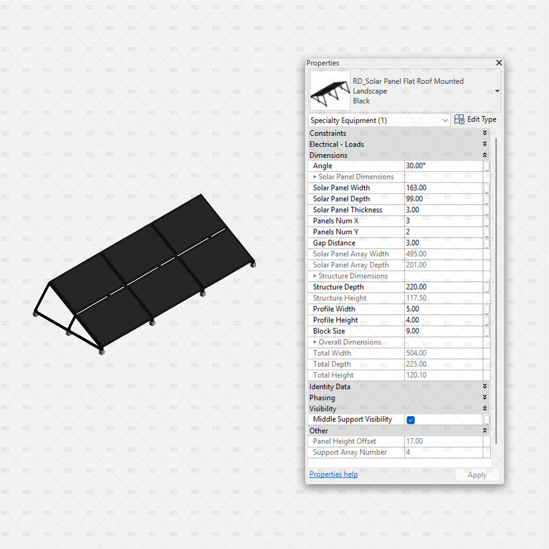 Revit Solar Panels Families | RD Studio