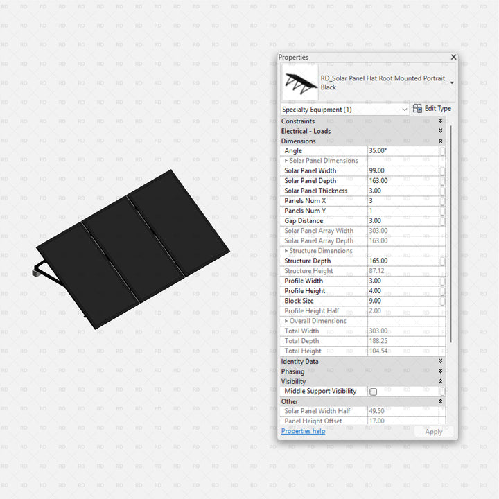 Revit Solar Panels Families | RD Studio
