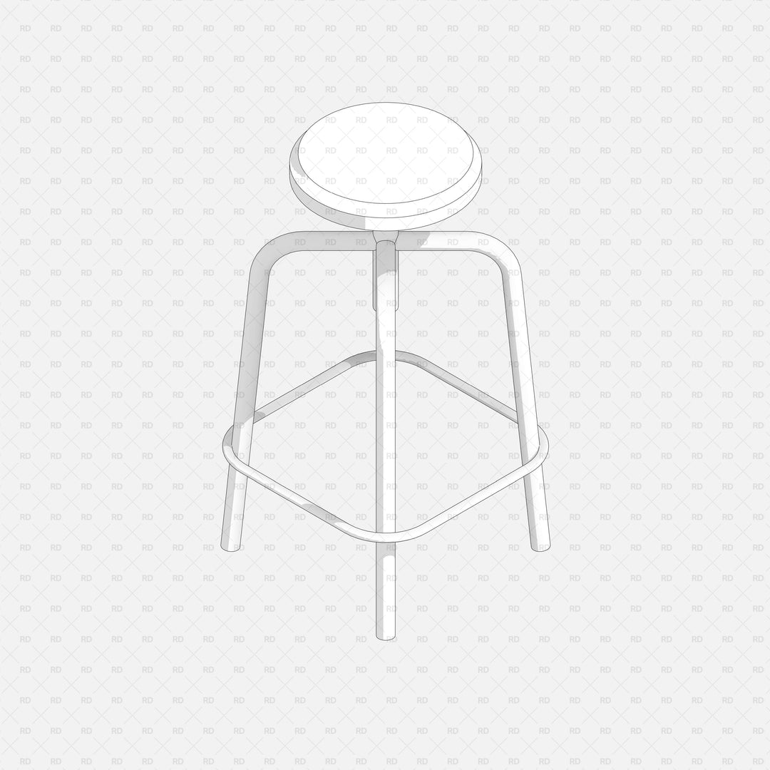 Download Free Revit High Stool Family - High Stool 01 | RD Studio