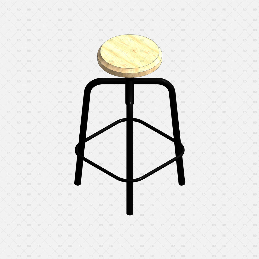 Download Free Revit High Stool Family - High Stool 01 | RD Studio