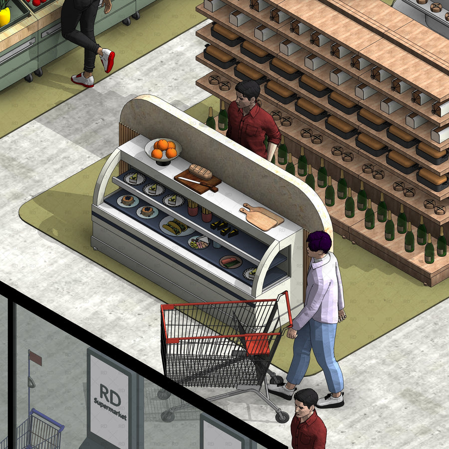 Revit Supermarket and Grocery Store Equipment Families | RD Studio