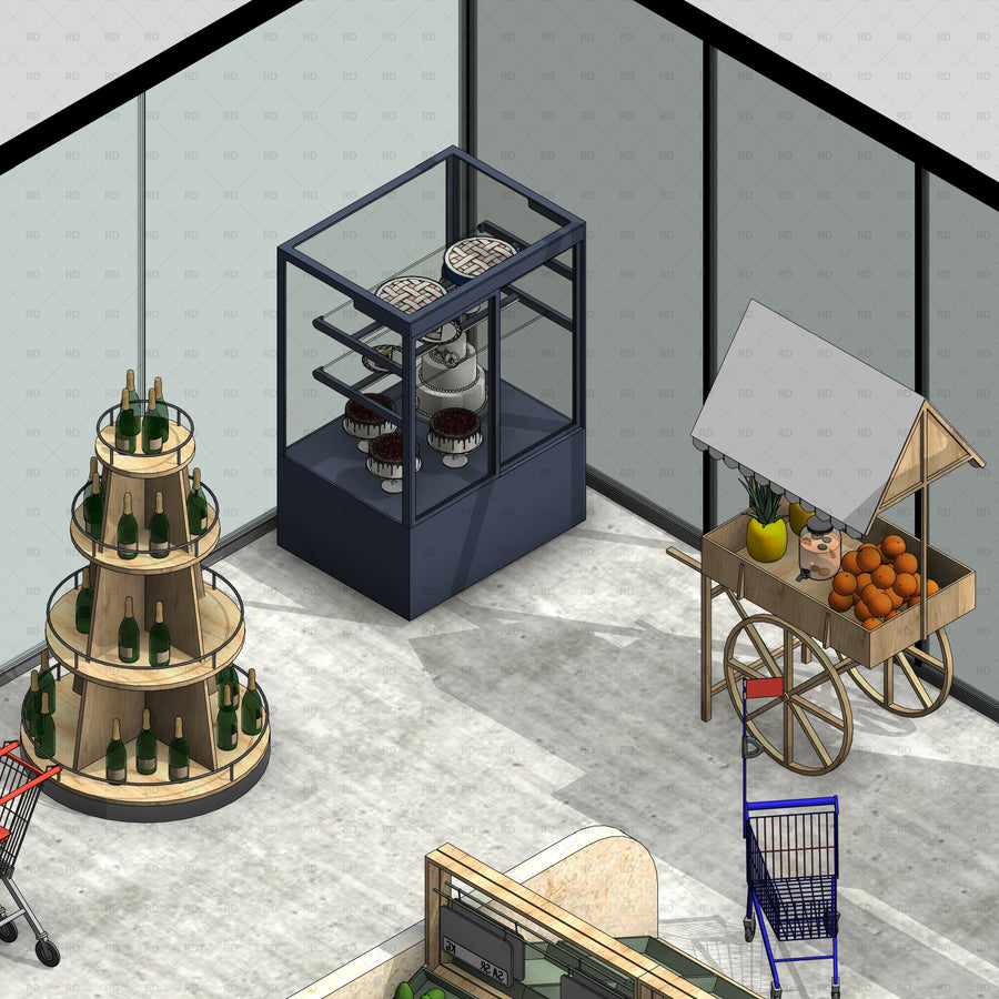 Revit Supermarket and Grocery Store Equipment Families | RD Studio