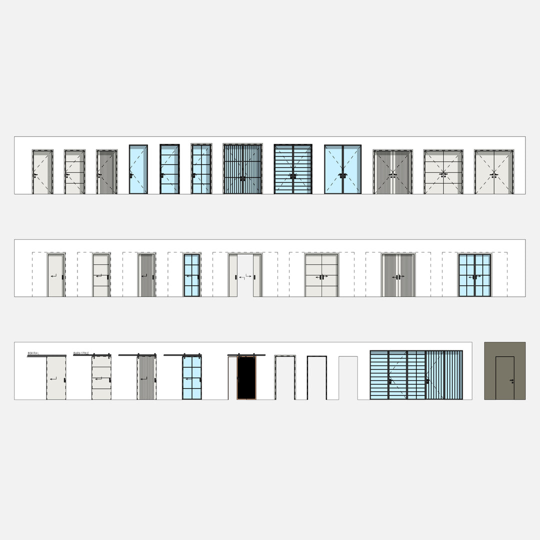 Revit Windows and Doors Families (Metric + Imperial) | RD