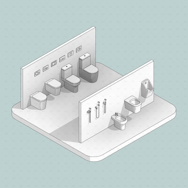 Download Revit Parametric Toilet and Bidet Families | RD Studio