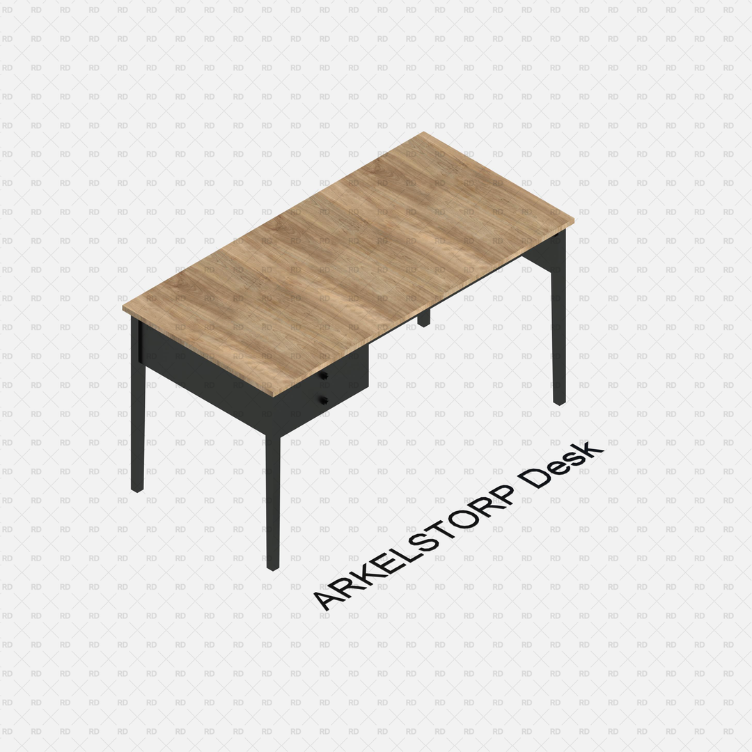 Download FREE IKEA Revit Families | IKEA ARKELSTORP Desk | Revit Dynamo