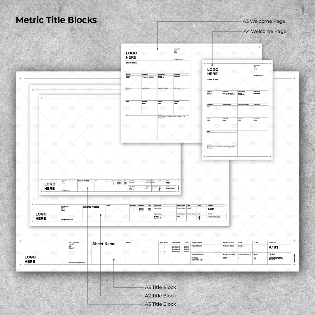 Revit Modern Title Blocks (Imperial + Metric) | RD Studio