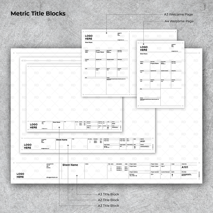 Revit Modern Title Blocks (Imperial + Metric) | RD Studio