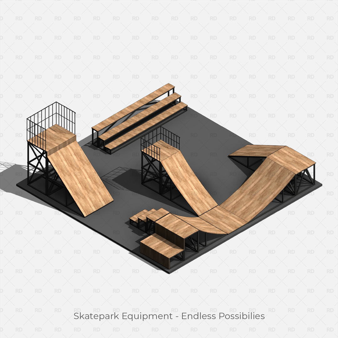 Revit Parametric Skatepark Equipment Families | Download RVT | Revit Dynamo