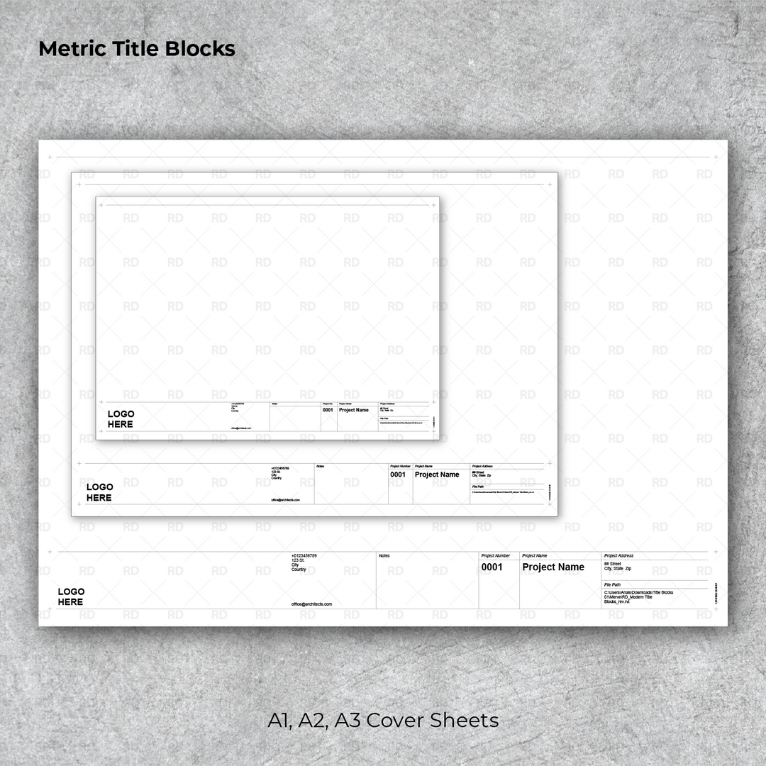 Revit Modern Title Blocks (Imperial + Metric) | RD Studio